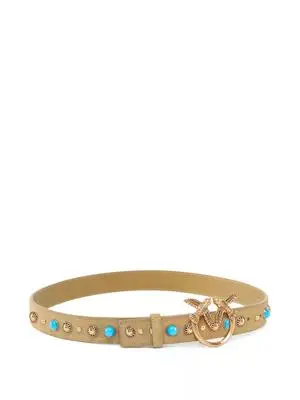 Pinko Suede Belt With Studs, 3 Cm