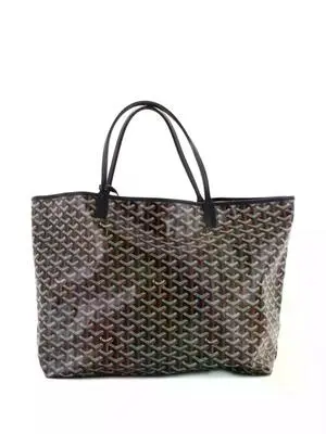 Goyard Saint Louis Gm Coated Canvas Tote Bag - Black