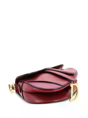 Dior Saddle Handbag Leather Mini Shoulder Bag - Red