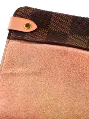 LOUIS VUITTON Vavin Chain Wallet Nm Damier With Leather Crossbody Bag - Brown