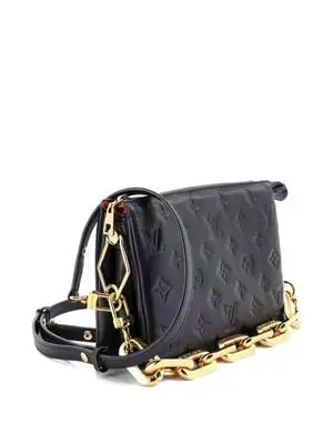 LOUIS VUITTON Coussin Monogram Embossed Lambskin Bb Crossbody Bag - Black