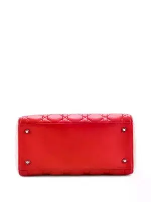 Dior Lady Bag Cannage Quilt Lambskin Satchel - Blue