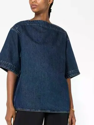 TOTEME Short-sleeve Denim Top