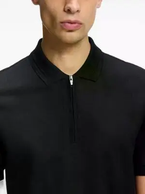 BOSS Zip-fastening Textured Polo Shirt