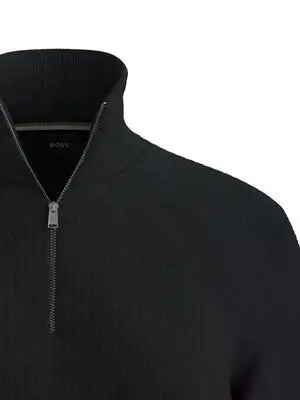 BOSS Quarter-zip Sweater In Cotton