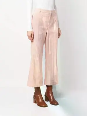 Chloé Cropped Corduroy Trousers - Pink