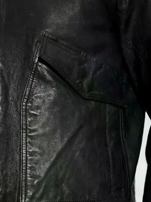 ALLSAINTS Vaucluse Leather Aviator Jacket With Fur Collar