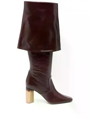 Chloé Georgia 85mm Block Heel Boots - Red