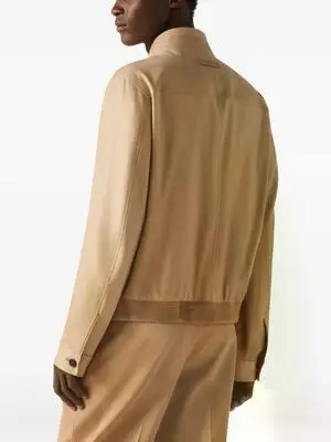 Zegna Stand Collar Front Button Fastening Jacket
