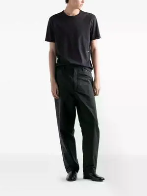 Prada Logo-embroidered Short-sleeve T-shirt - Black