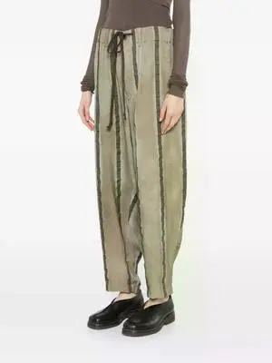 UMA WANG Striped Tapered Drawstring Trousers