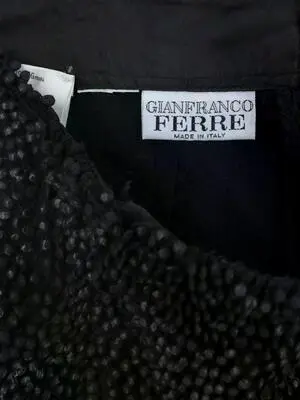 Gianfranco Ferre Beaded Back-zip Midi Skirt