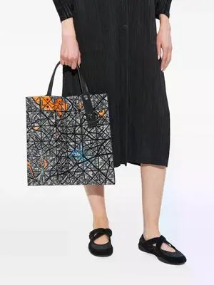 Issey Miyake Tote Bag With Geometric Pattern