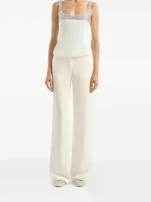 GENNY Embellished Square Neck Sleeveless Top