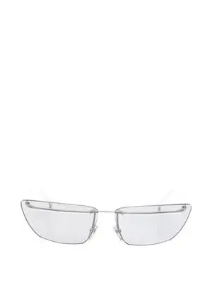 Prada Geometric Frame Sunglasses - Silver