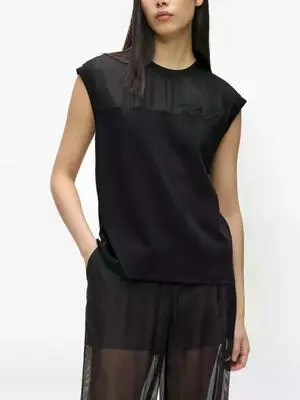 Karl Lagerfeld Signature Organza Tank Top