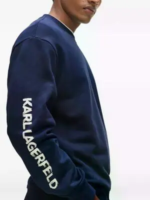 Karl Lagerfeld Ikon Logo Relaxed Sweater - Blue