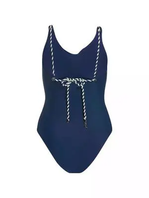 Karl Lagerfeld Nautical Swimsuit With Rope Straps - Blue