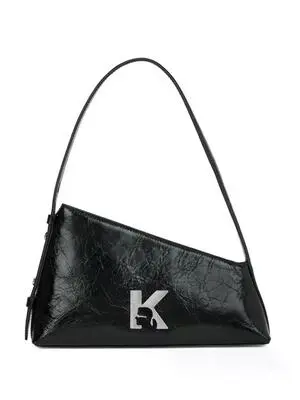 Karl Lagerfeld Leather Shoulder Bag Black