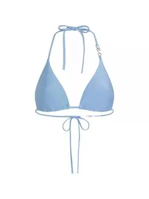 Karl Lagerfeld Triangle Tie Bikini Top - Blue