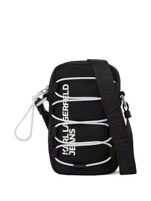 Karl Lagerfeld String Utility Phone Pouch - Black