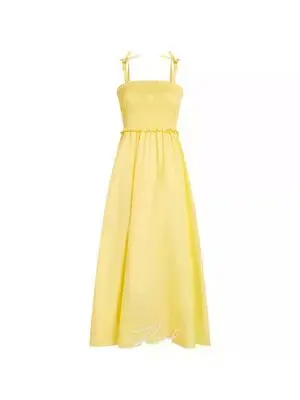 Karl Lagerfeld K/signature Maxi Sheer Dress - Yellow