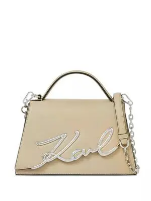 Karl Lagerfeld Medium K/signature Cross Body Bag - Neutrals
