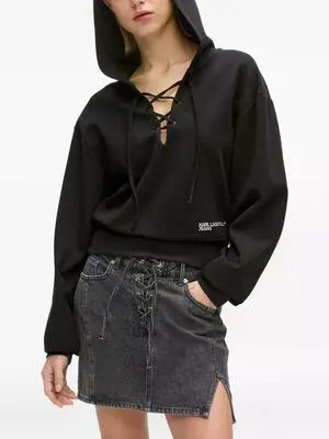Karl Lagerfeld Lace-up Hoodie