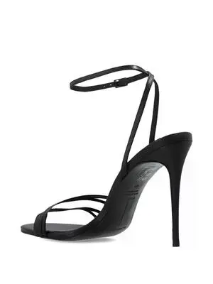 BLACK SUEDE STUDIO Ella Leather Sandals With Buckle Fastening - Black