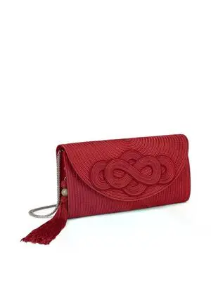 Shanghai Tang Infinity Knot Tassel Clutch Bag
