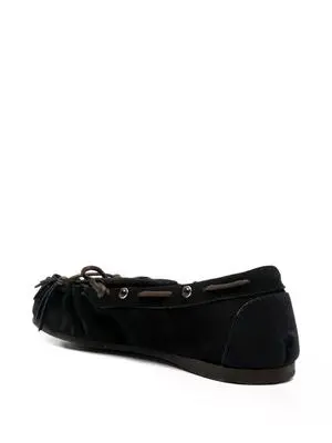 P.a.r.o.s.h Flat Loafers With Fringe Detail - Blue