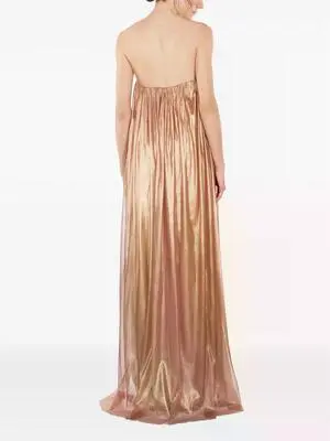 IMROSKA Gaia Strapless Maxi Dress - Brown