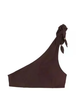 Brunello Cucinelli One-shoulder Bikini Top With Knot Detail