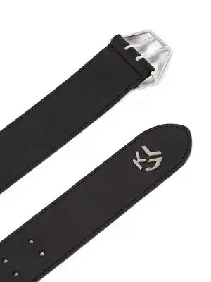 Karl Lagerfeld Hexagon Buckle Leather Belt