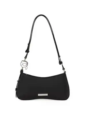 Karl Lagerfeld Mini Logo-plaque Shoulder Bag - Black