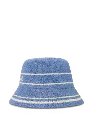 Karl Lagerfeld Signature Striped Bucket Hat