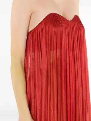 IMROSKA Gaia Strapless Maxi Dress - Red
