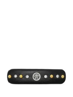 Versace Medusa Embellished Hair Clip - Black