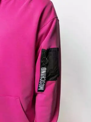 Moschino Zip Pull Pocket-detail Hoodie