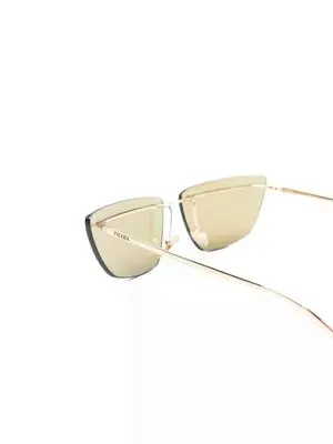 Prada Geometric-frame Sunglasses - Gold