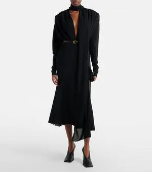 MUGLER Crepe Midi Dress
