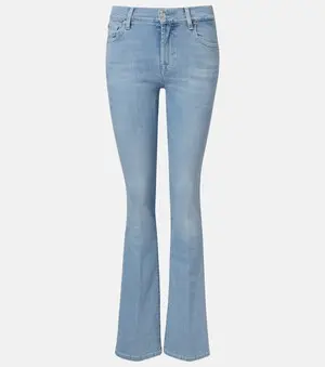 7 For All Mankind 7 For All Mankind Logo Bootcut Jeans Blue