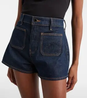 Veronica Beard Elijah Denim Shorts In Indigo Rinse