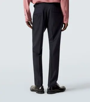 Dolce & Gabbana Chalk Stripe Virgin Wool Slim Trousers