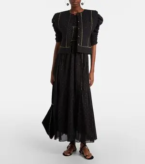 MARANT ETOILE Polka-dot Cotton Maxi Dress