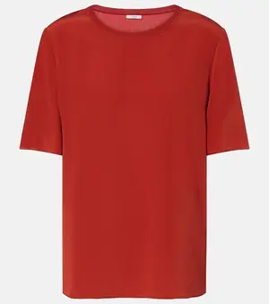 JOSEPH Rubin Silk Crepe Top - Orange