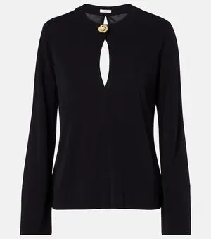 JOSEPH Fabiola Jersey Blouse - Black