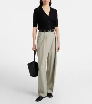 JOSEPH Sens Silk And Cotton Cardigan - Black