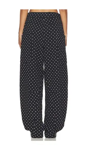 AFRM Ryan Barrel Sweats With Polka Dot Print - Black