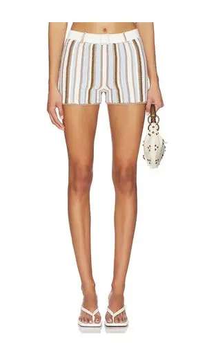 My Beachy Side Hand-crocheted Striped Shorts